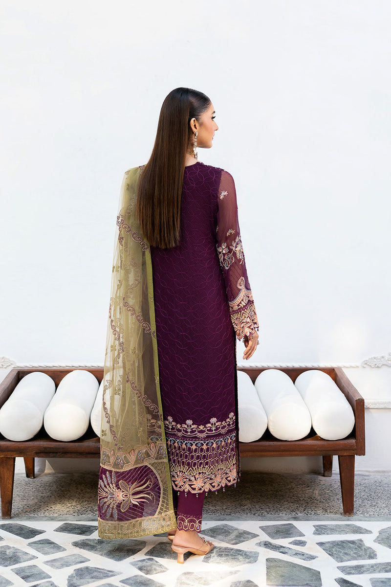 Ramsha Chevron Chiffon Formals – A-1002 – YourLibaas UAE