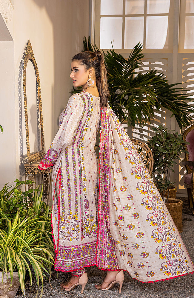 Anum Printed Lawn Collection Vol-1 2023 – ANL1-23-02A – YourLibaas UAE