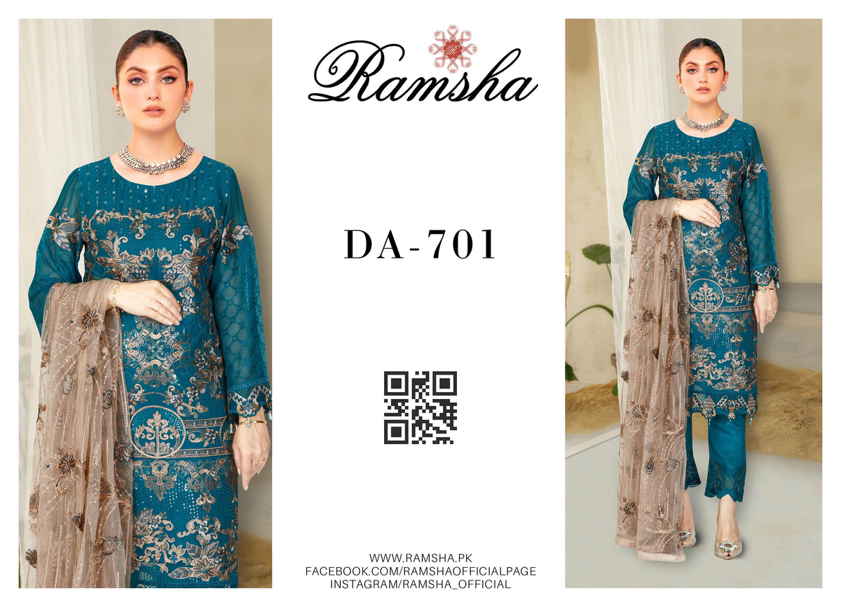 Ramsha Stitched/Pret Chiffon Formal Collection – DA-701 – YourLibaas UAE