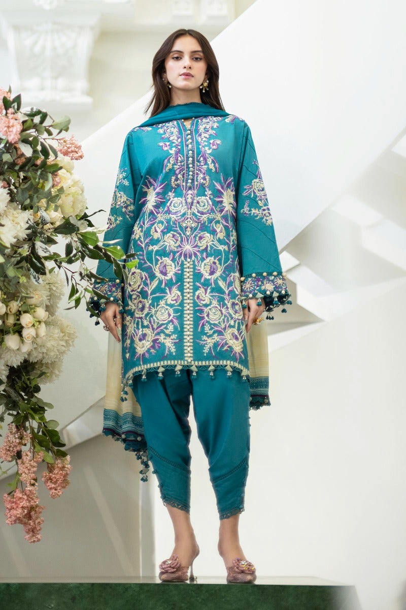 Sana Safinaz Muzlin Spring Lawn Collection 2023 – M231-019B-CJ – YourLibaas UAE