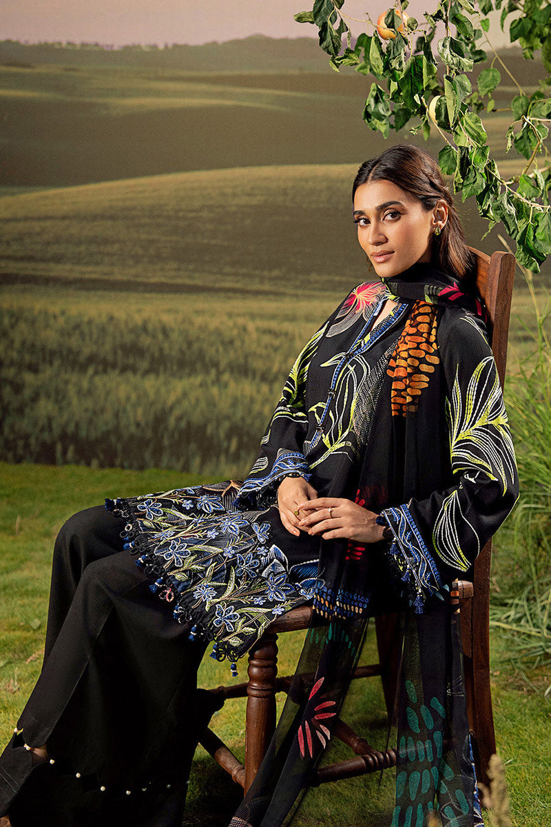 Maria.B Black Arabic Lawn Suit MB-08B | Printed Pakistani Dress for ...
