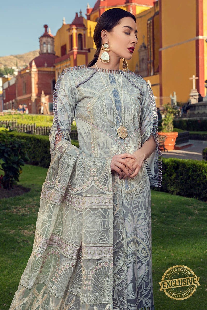 Mushq Luxury Lawn Collection 2019 – Rosa centifolia – YourLibaas UAE