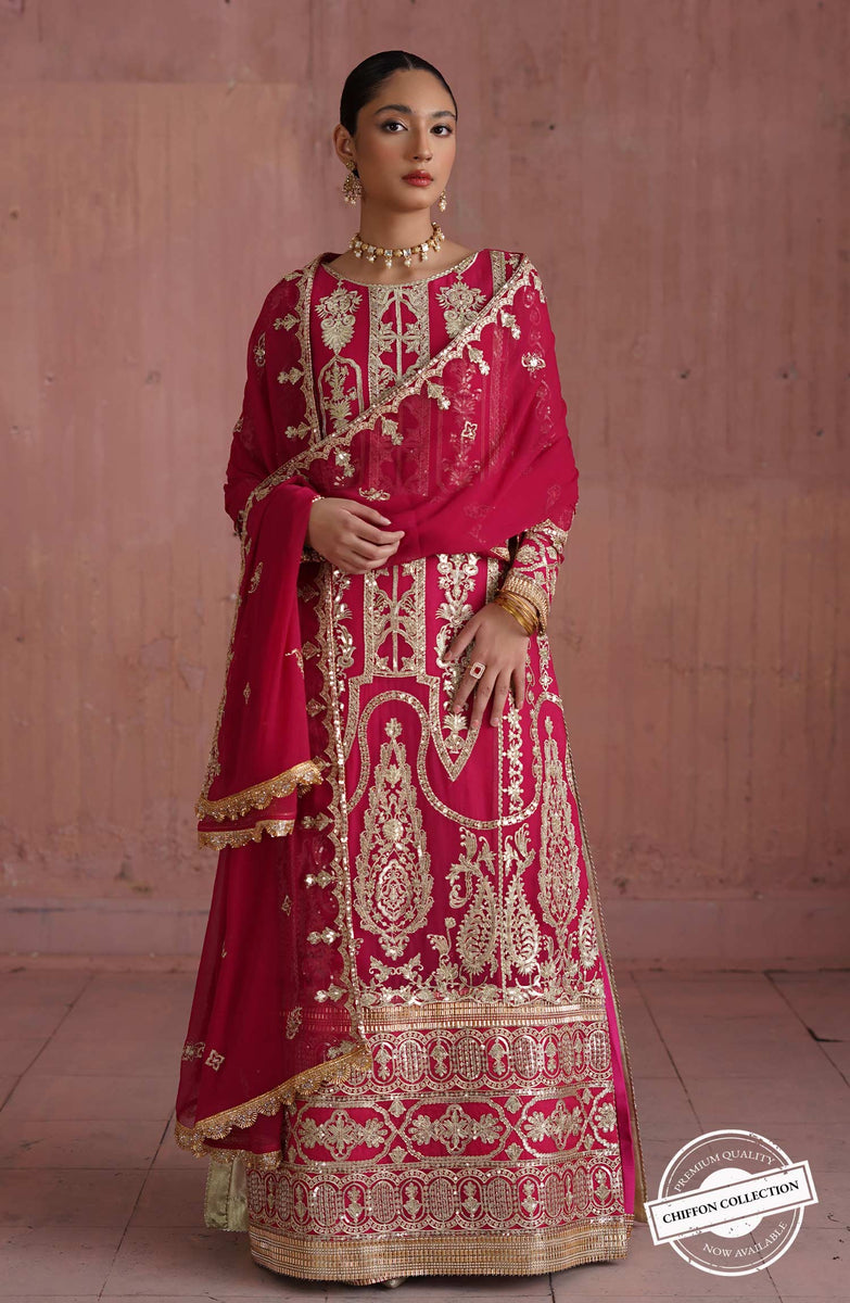 Maryum N Maria Naqsh Chiffon Formal Collection – Golden Sequence (QFD ...