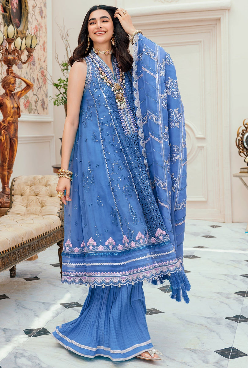Noor by Saadia Asad · Chiffon Laserkari Formal Collection – D7-AZUL ...