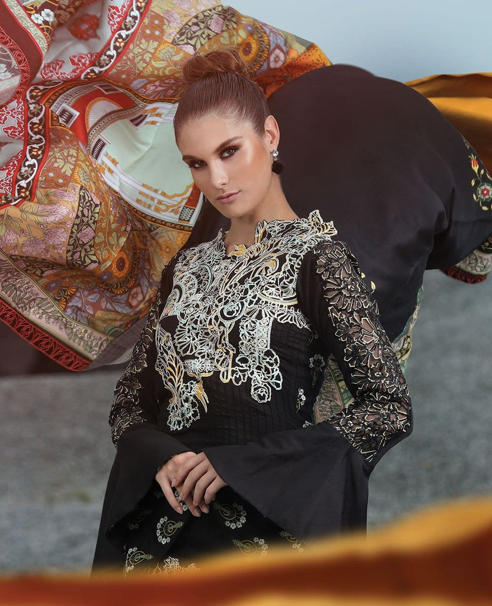 Ittehad Royal Embroidered Winter Collection 2018 – Black Pearl ...